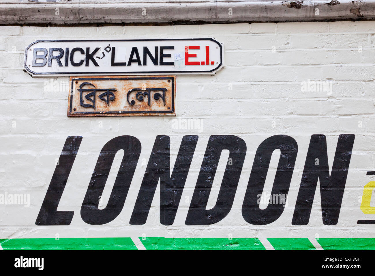 England, London, Whitechapel, Brick Lane Street Sign Stock Photo - Alamy