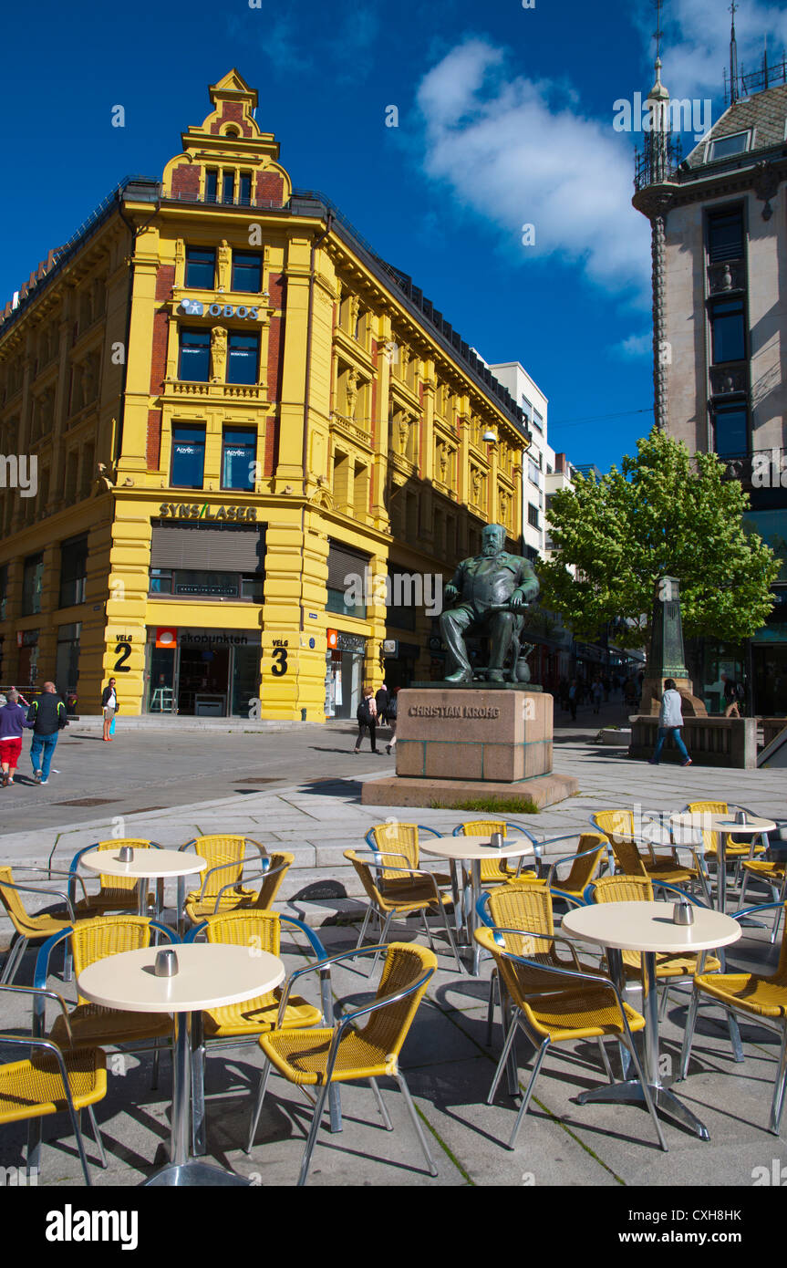 Karl Johans Gate street Sentrum central Oslo Norway Europe Stock Photo ...