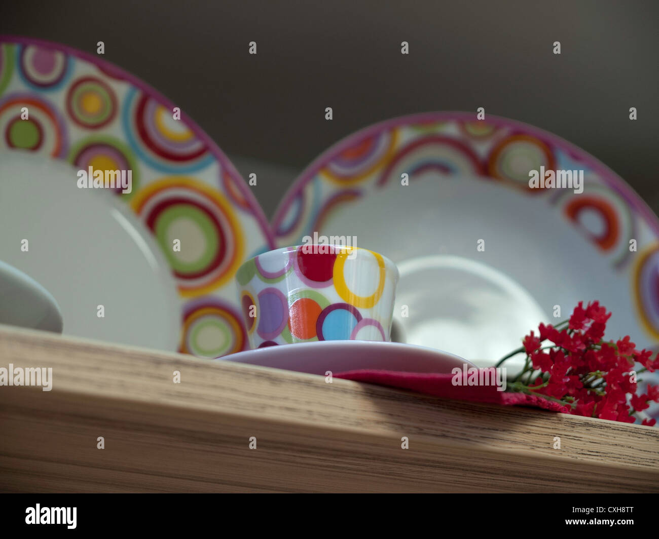 Colorful and modern designed porcelain dishes Stock Photo - Alamy