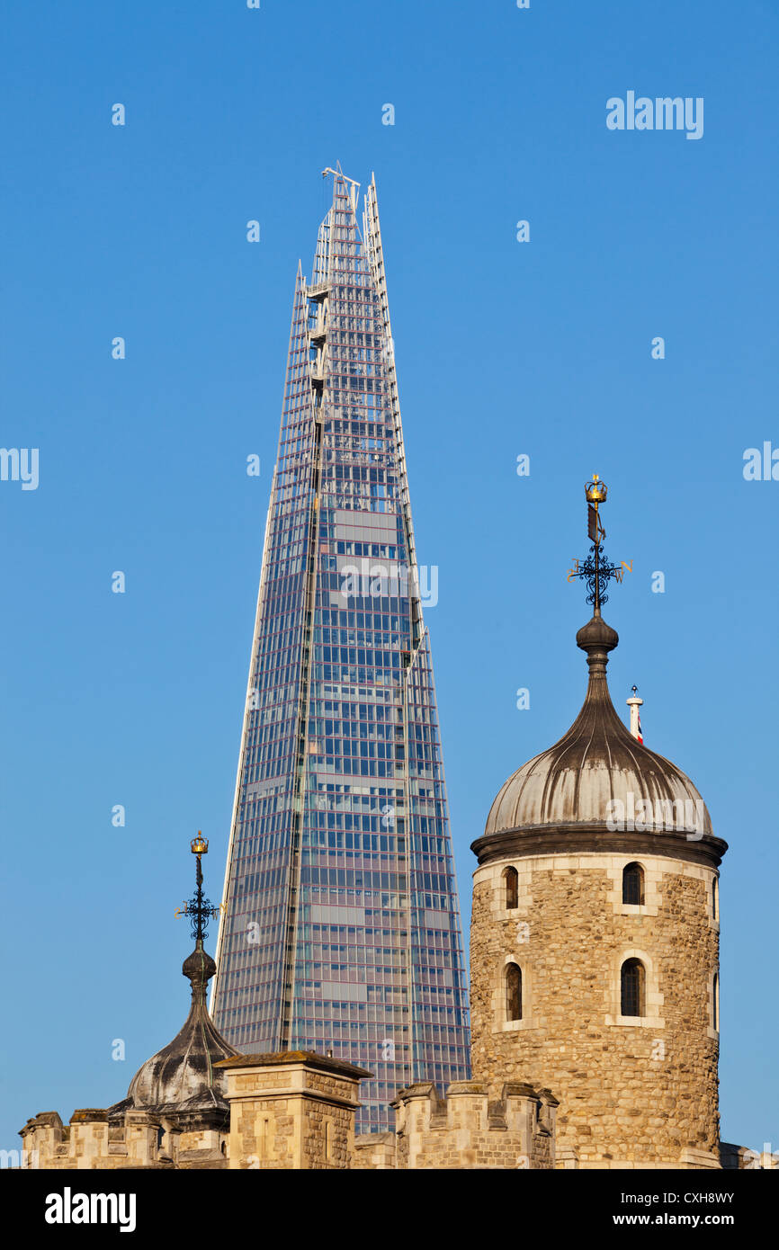 England, London, The Tower of London and The Shard Stock Photo - Alamy