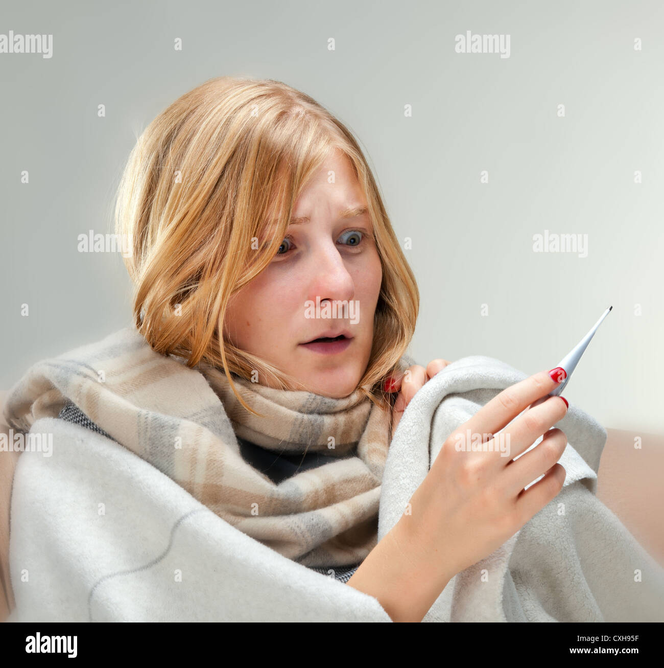 young ill woman Stock Photo - Alamy