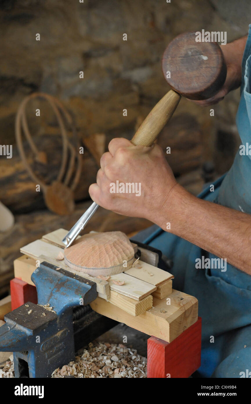 Wood working craftsman at work Stock Photo - Alamy
