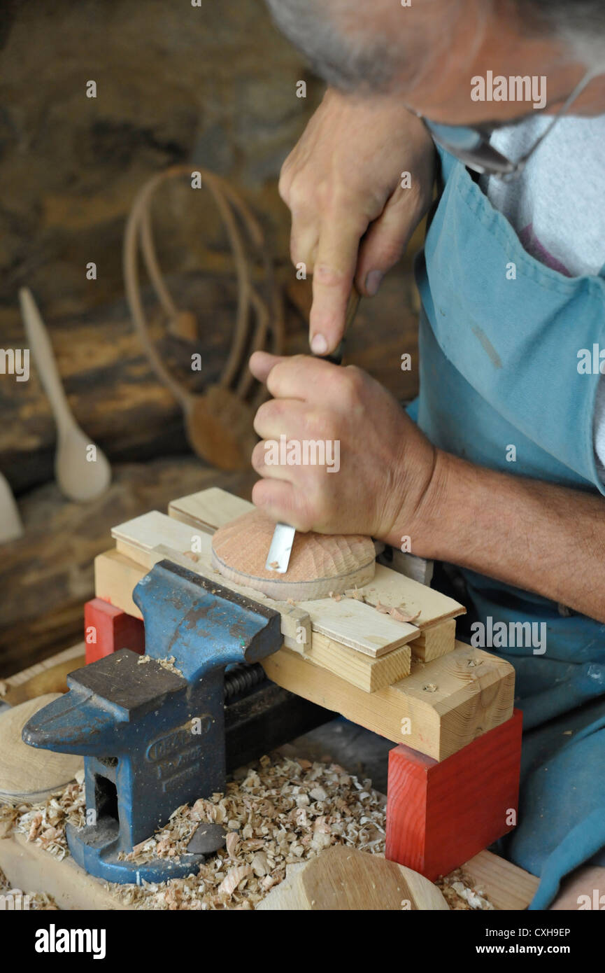 Wood working craftsman at work Stock Photo - Alamy