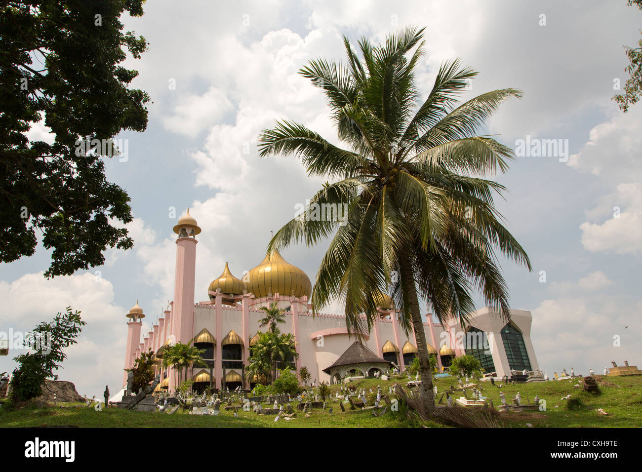 Kuching City Mosque view from behind, Sarawak, Borneo Malaysia Stock ...