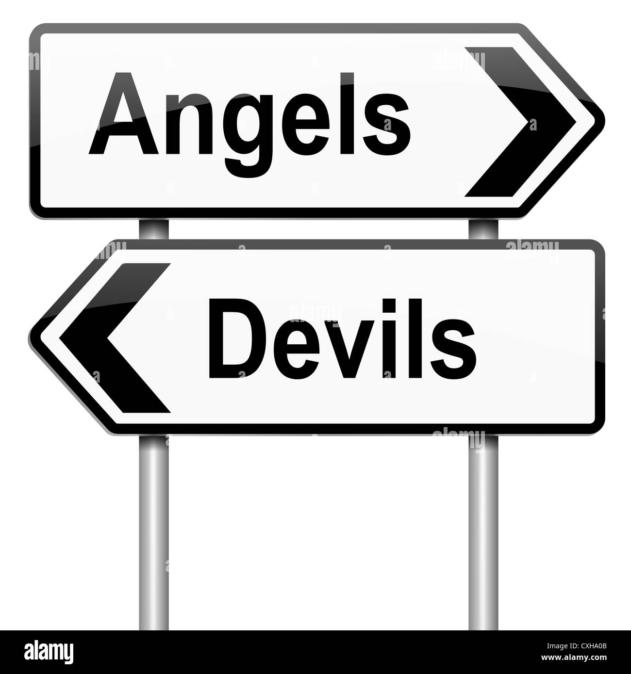 Angel and devil Cut Out Stock Images & Pictures - Alamy