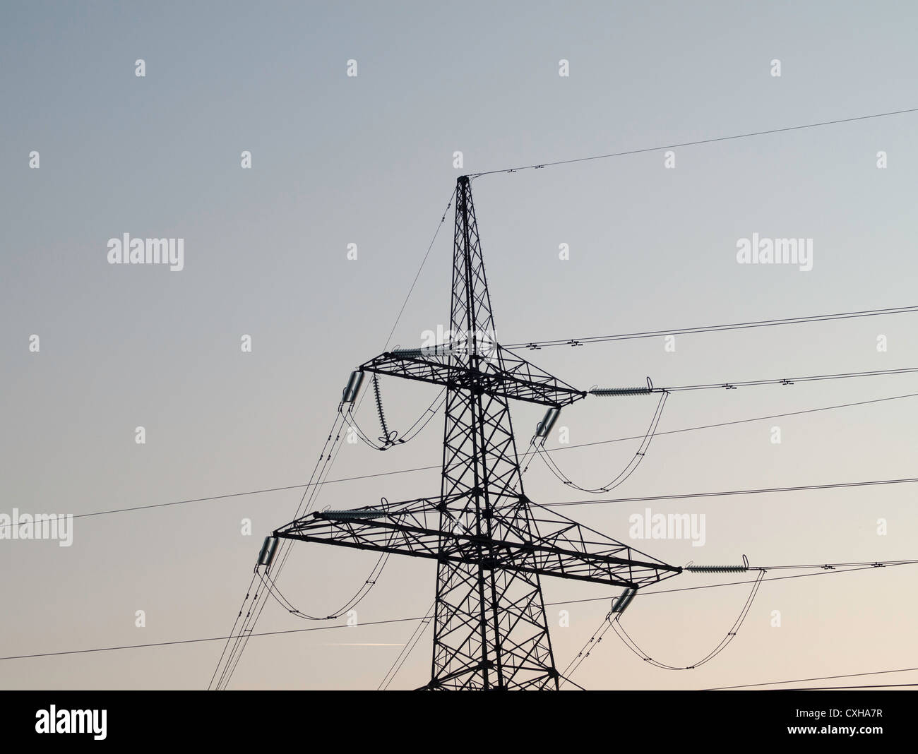 high-voltage transmission line, Croatia Stock Photo - Alamy