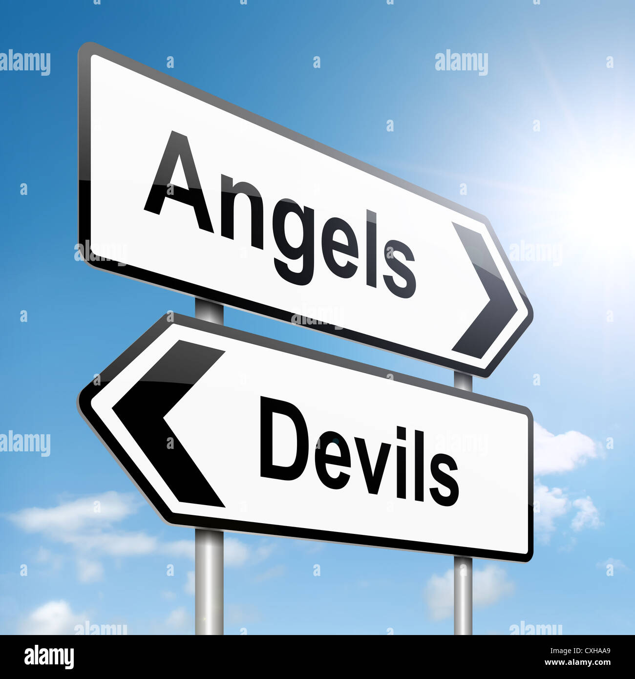 Angels or devils Stock Photo - Alamy