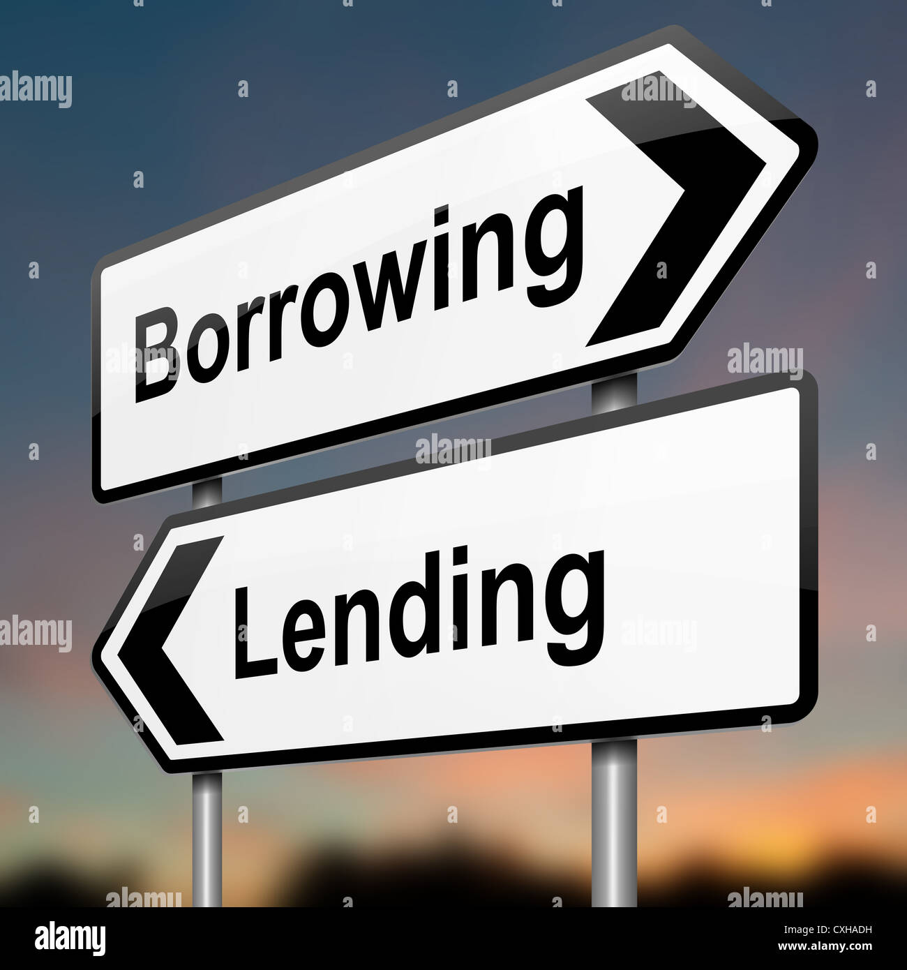 Borrow or lend Stock Photo - Alamy