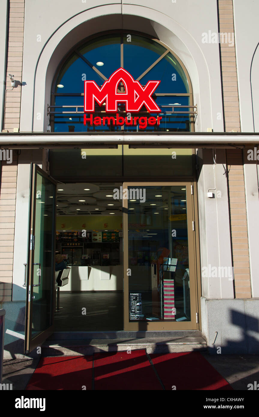 Max Hamburger local fast food chain Gronland district central Oslo ...