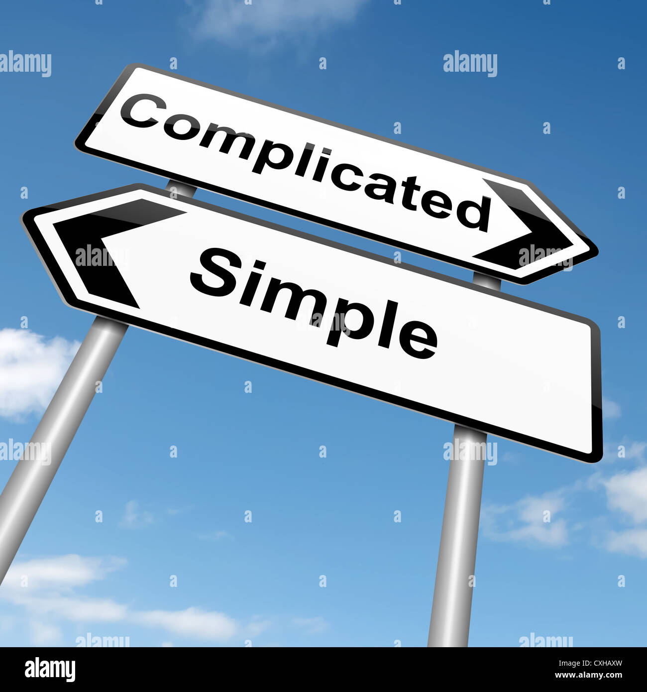 Complicated or simple Stock Photo - Alamy