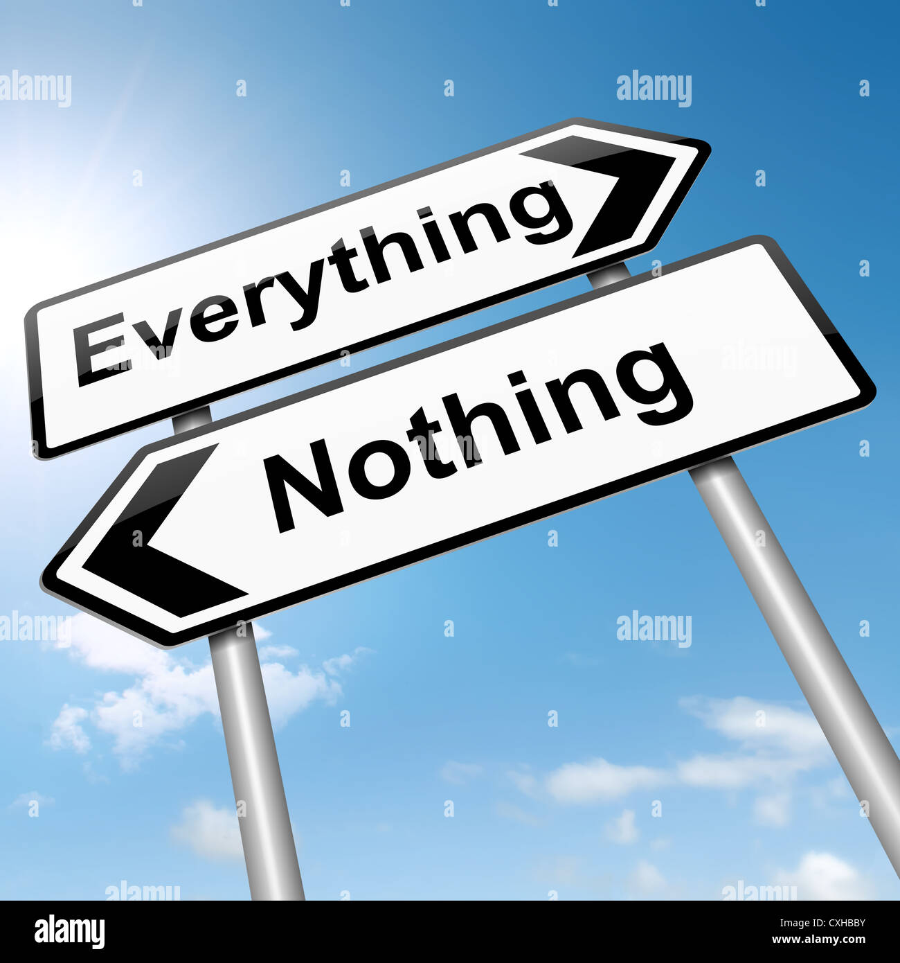 Everything or nothing Stock Photo - Alamy