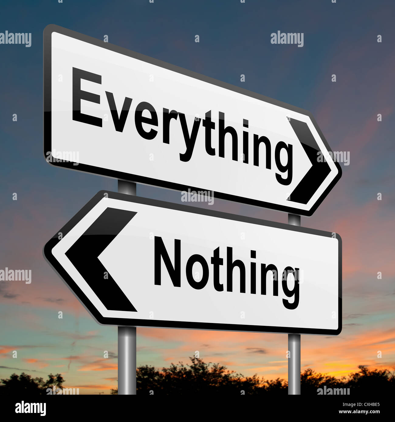 Everything or nothing Stock Photo - Alamy