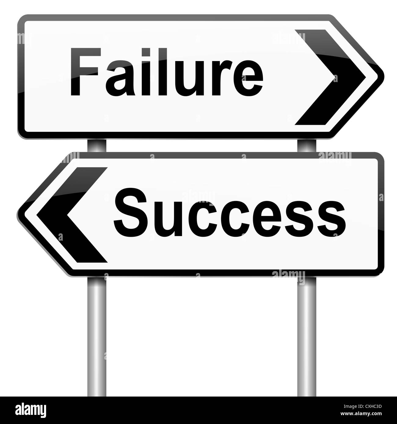 Failure and success Black and White Stock Photos & Images - Alamy