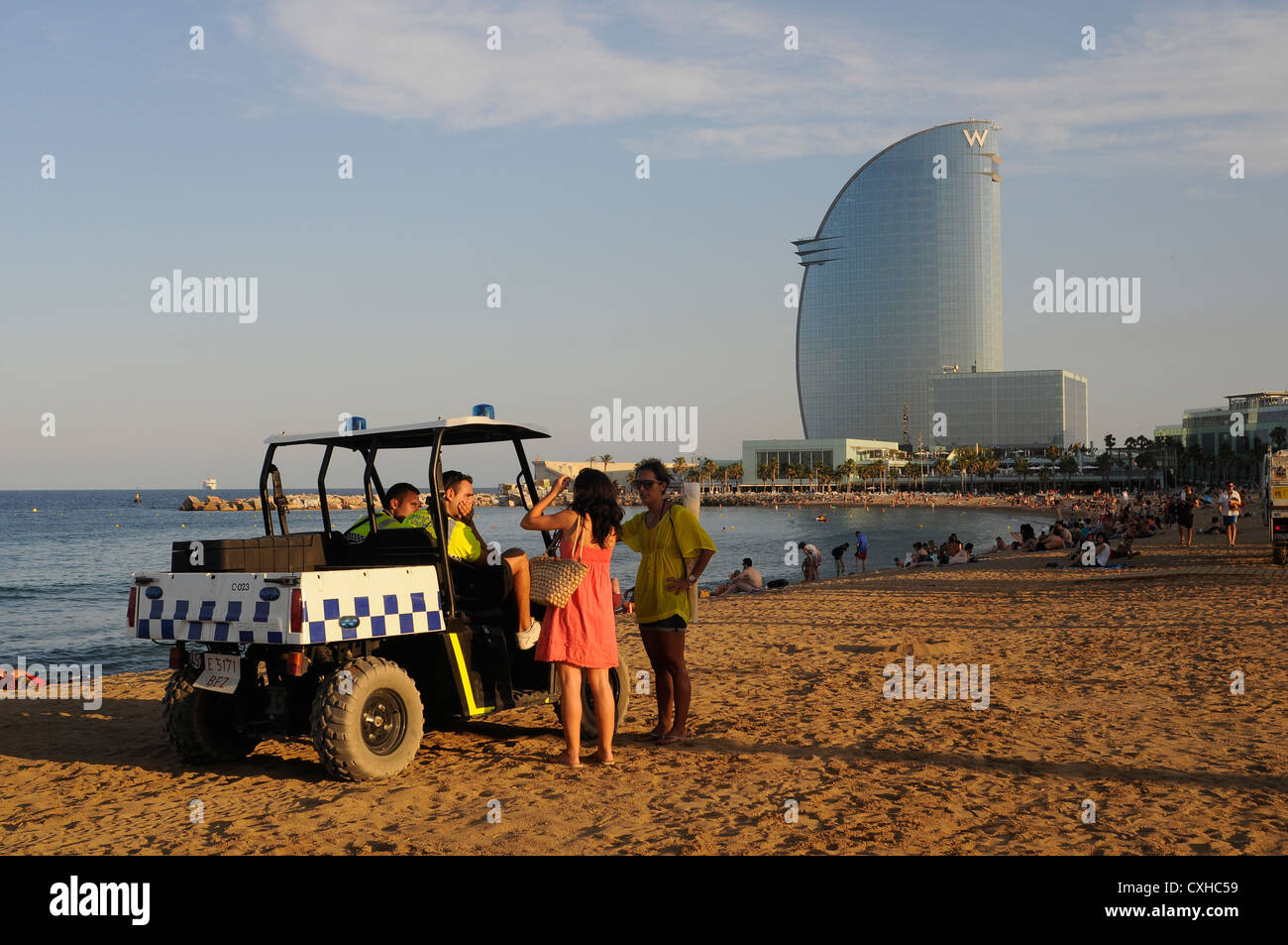 Barcelona police on beach hi-res stock photography and images - Alamy
