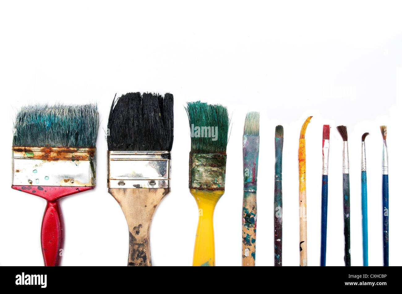 Brushes used in different sizes Stock Photo - Alamy