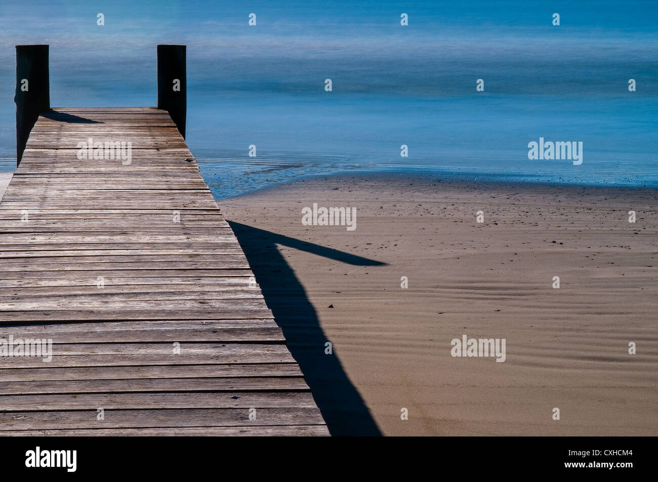 Pier and Sand Stock Photo - Alamy