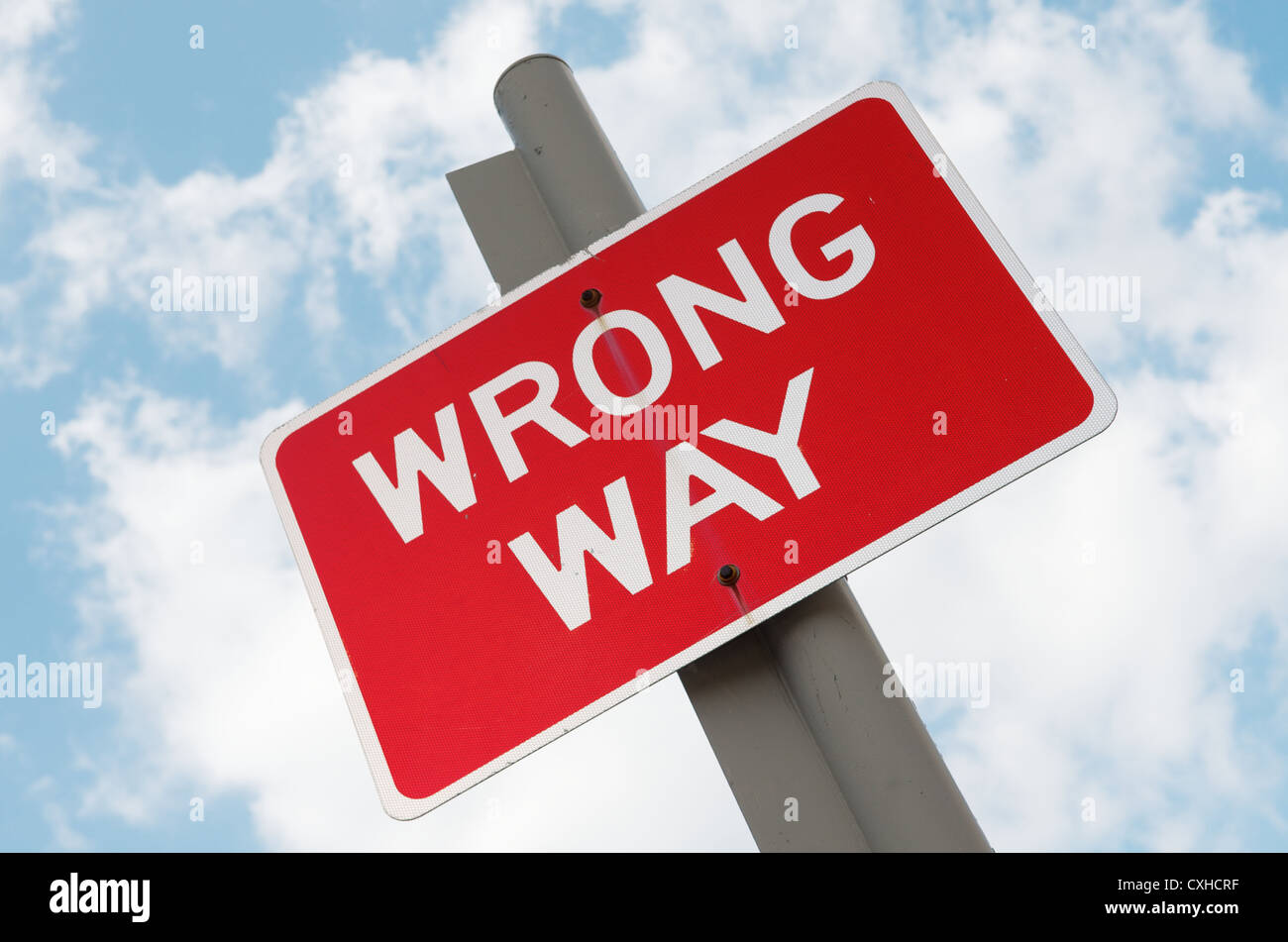 Wrong way sign hi-res stock photography and images - Alamy