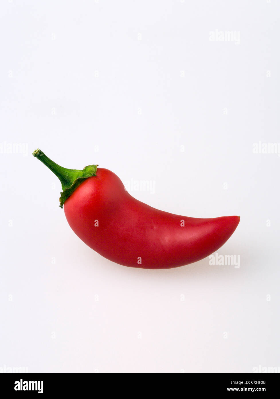 Red chilli pepper on white background Stock Photo - Alamy