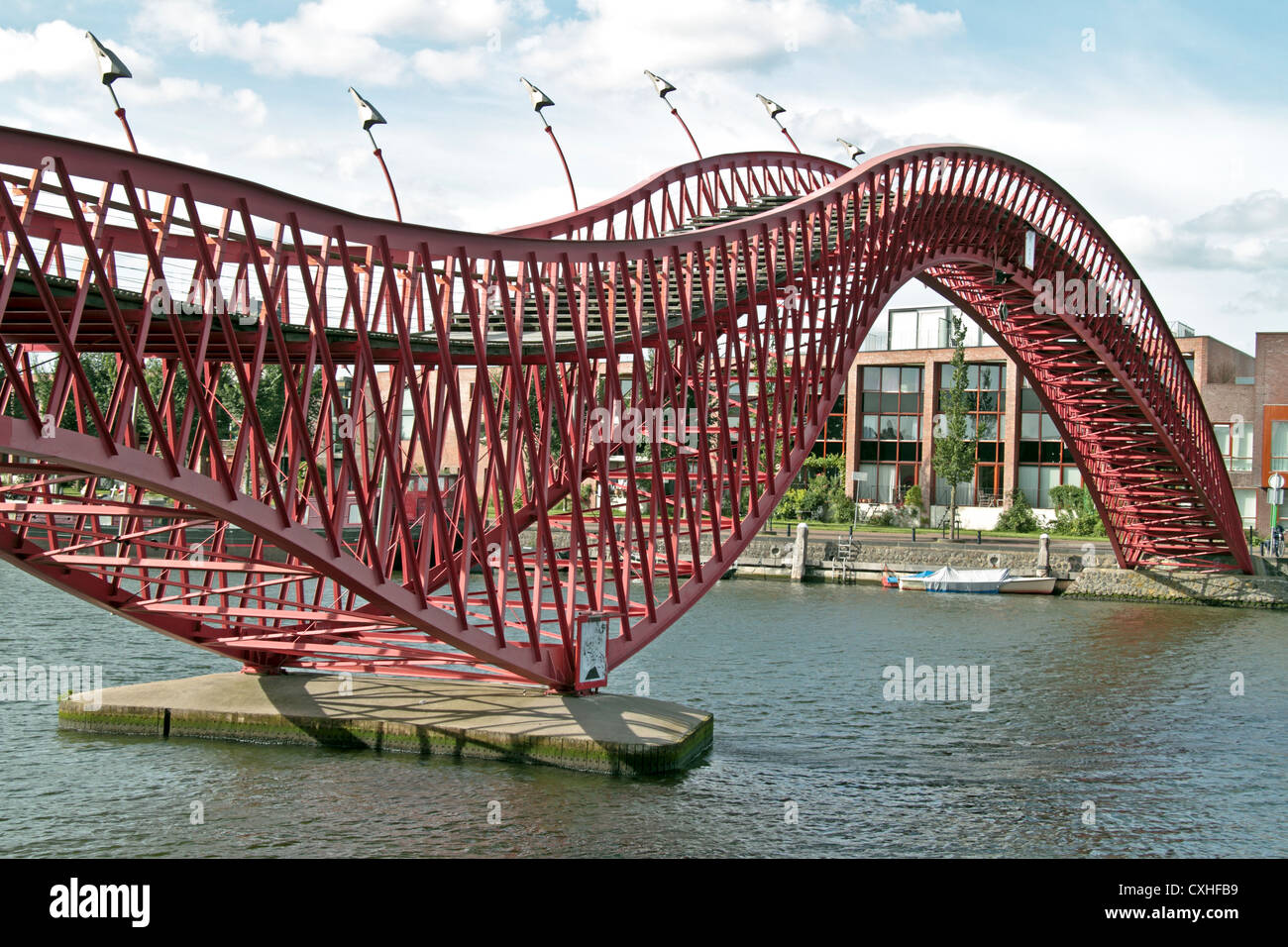 Python bridge in Amsterdam the Netherlands Stock Photo - Alamy