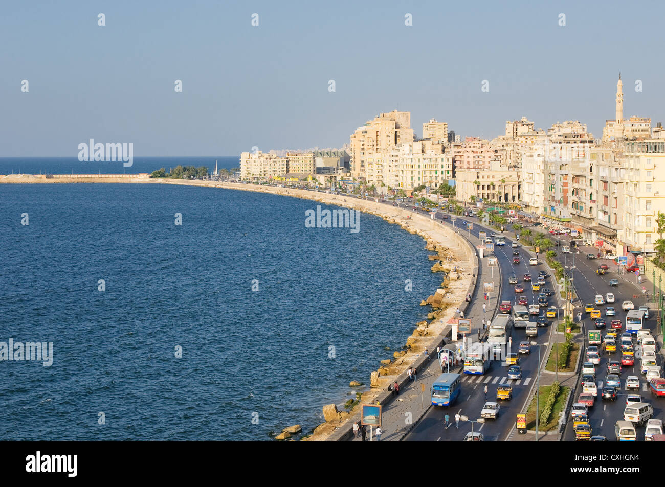 View of Alexandria harbor, Egypt Stock Photo - Alamy