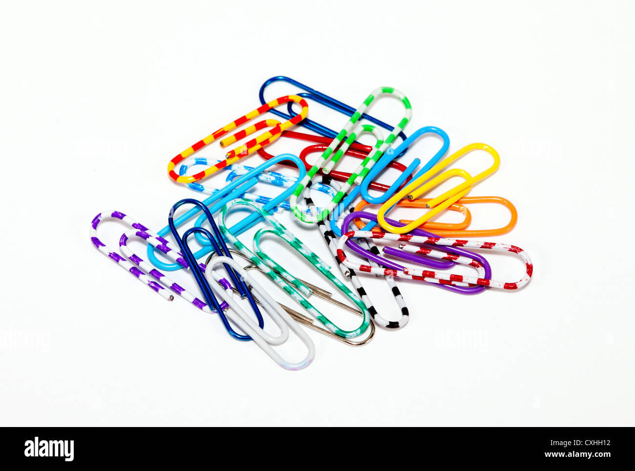 Color paper clips office hi-res stock photography and images - Alamy