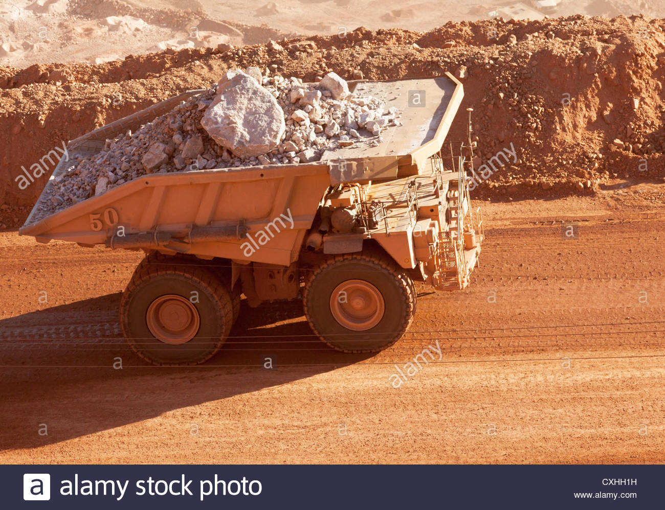 Open Pit Mine Mines Copper Dump Trucks High Resolution Stock ...