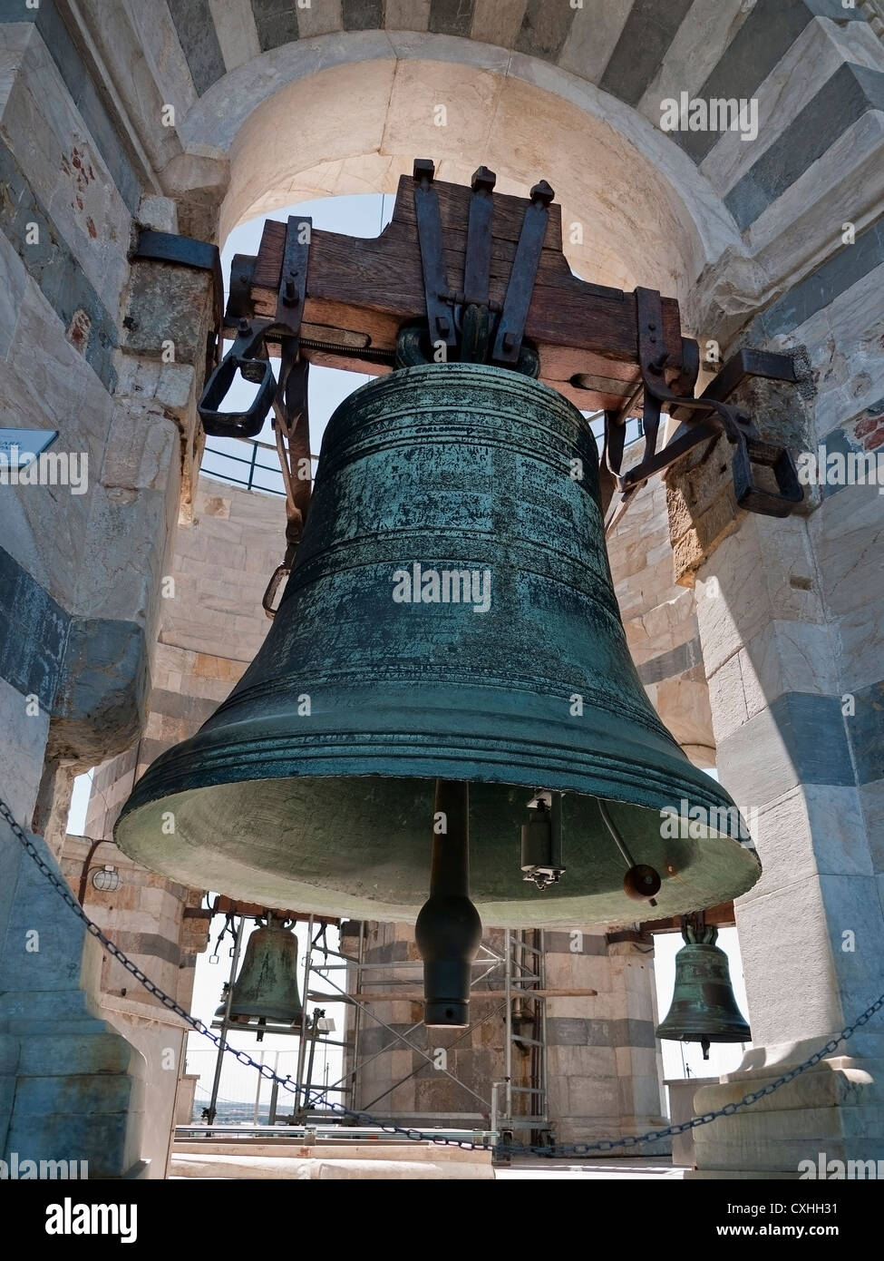 One of the bells in the Leaning Tower of Pisa Italy Stock Photo - Alamy
