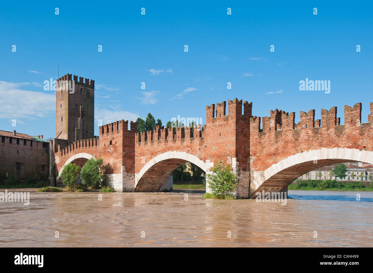Ponte Pietra bridge, Verona, Italy Stock Photo - Alamy