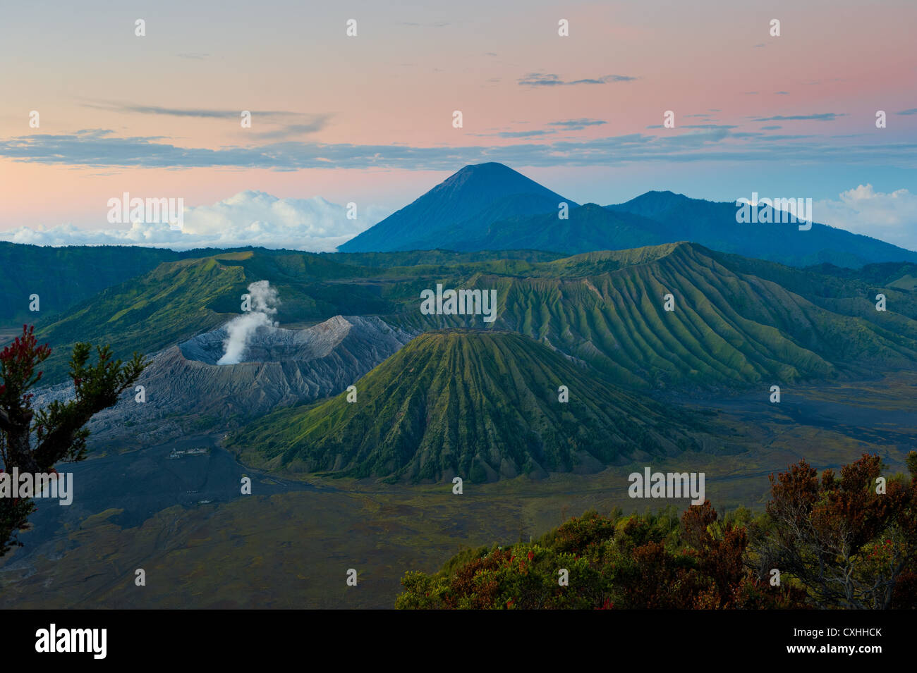Bromo volcano at sunrise, Java, Indonesia Stock Photo - Alamy