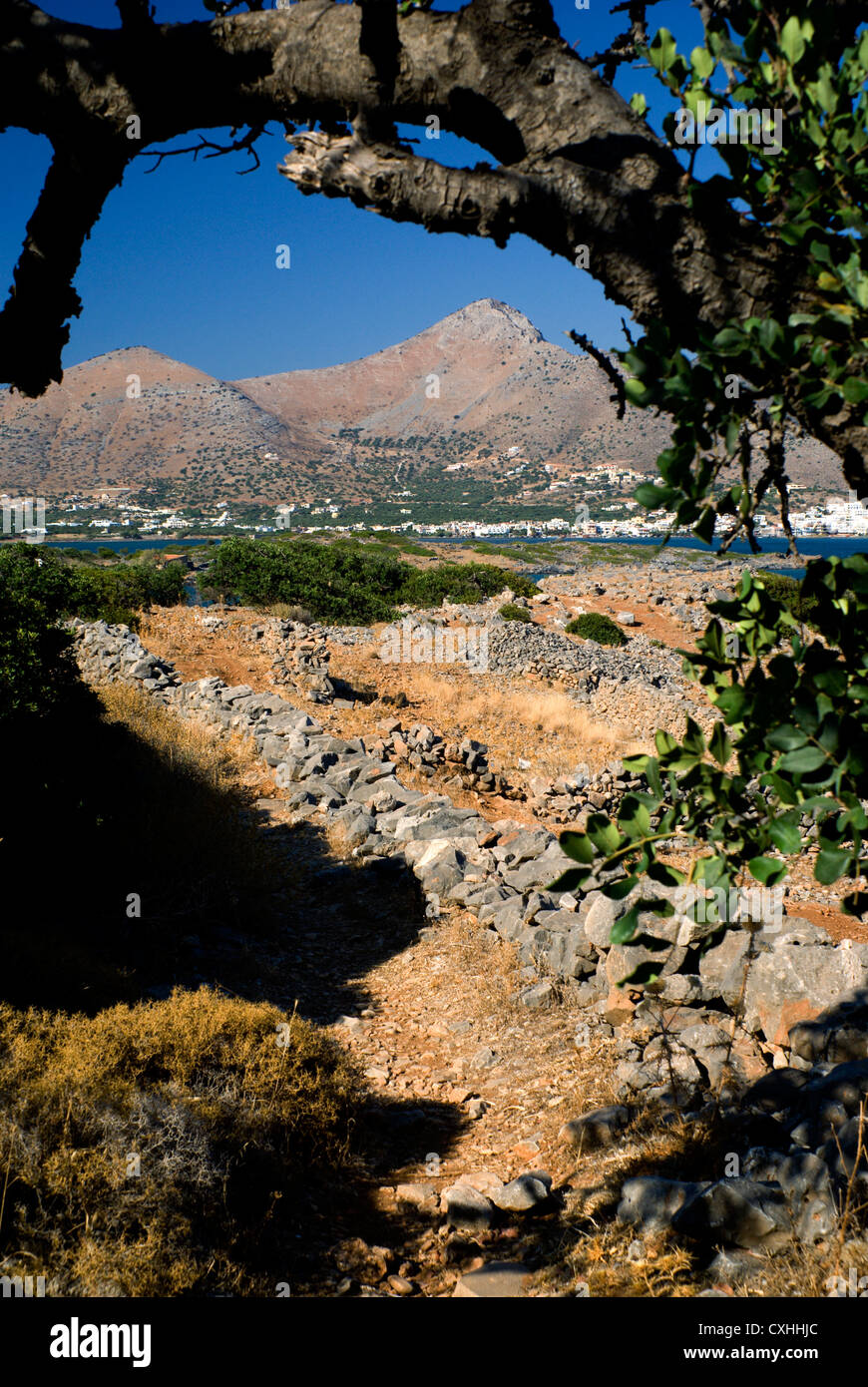 mount oxa from the kolokitha peninsula elounda aghios nikolaos crete ...