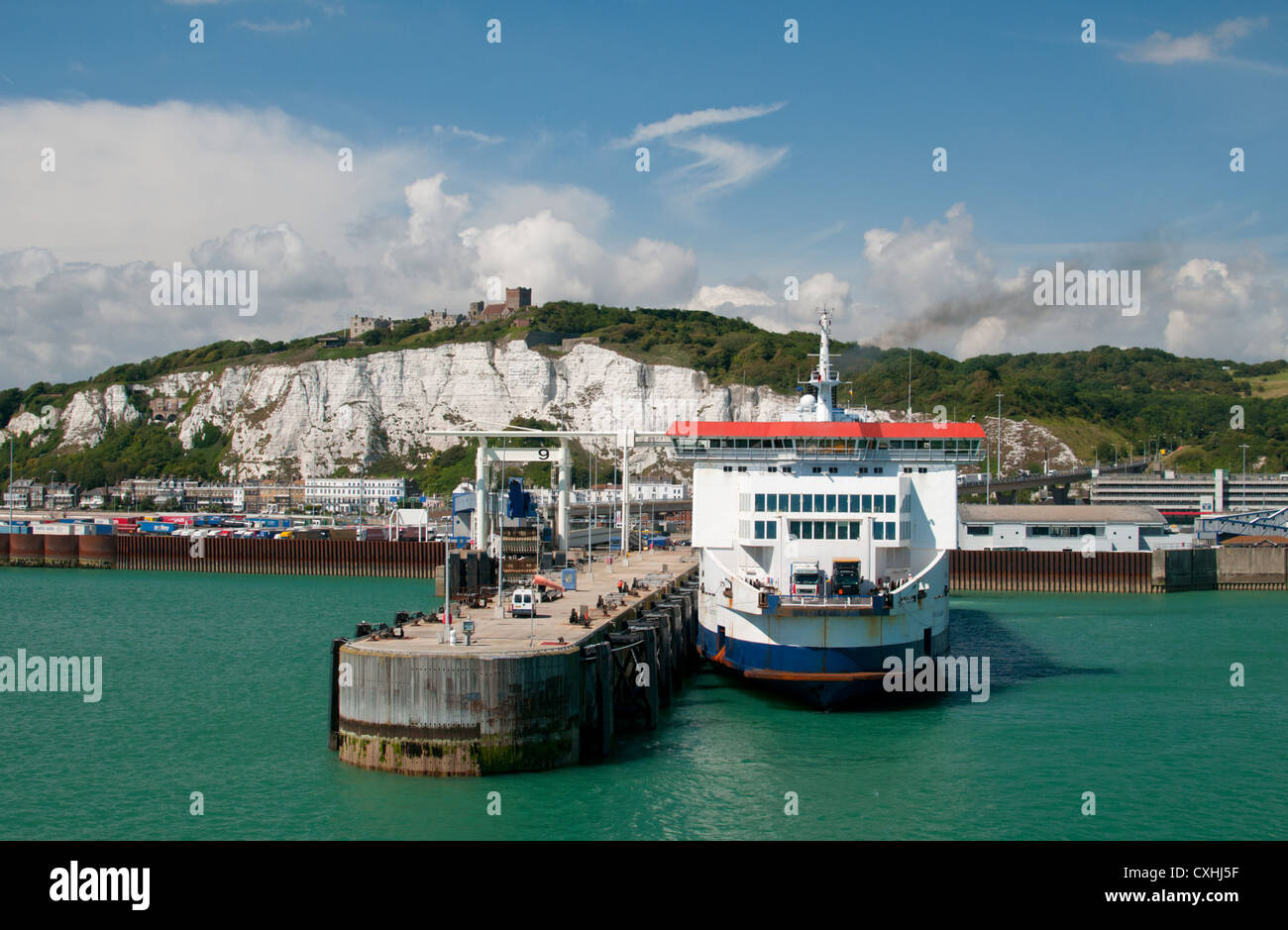 Cross channel ferry at Dover port, Kent, England, UK. Europe Stock ...