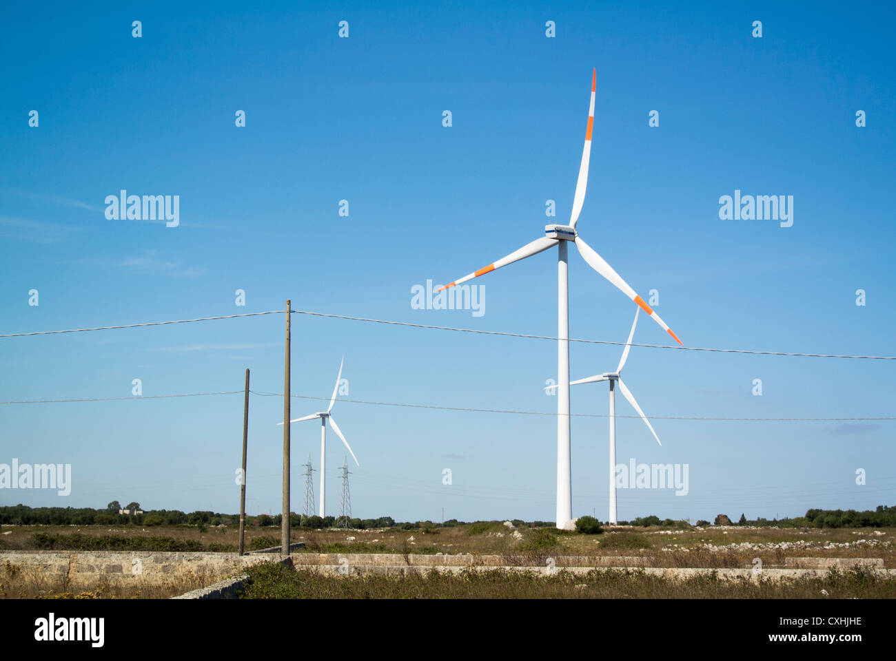 Puglia, Italy, windmills Stock Photo - Alamy