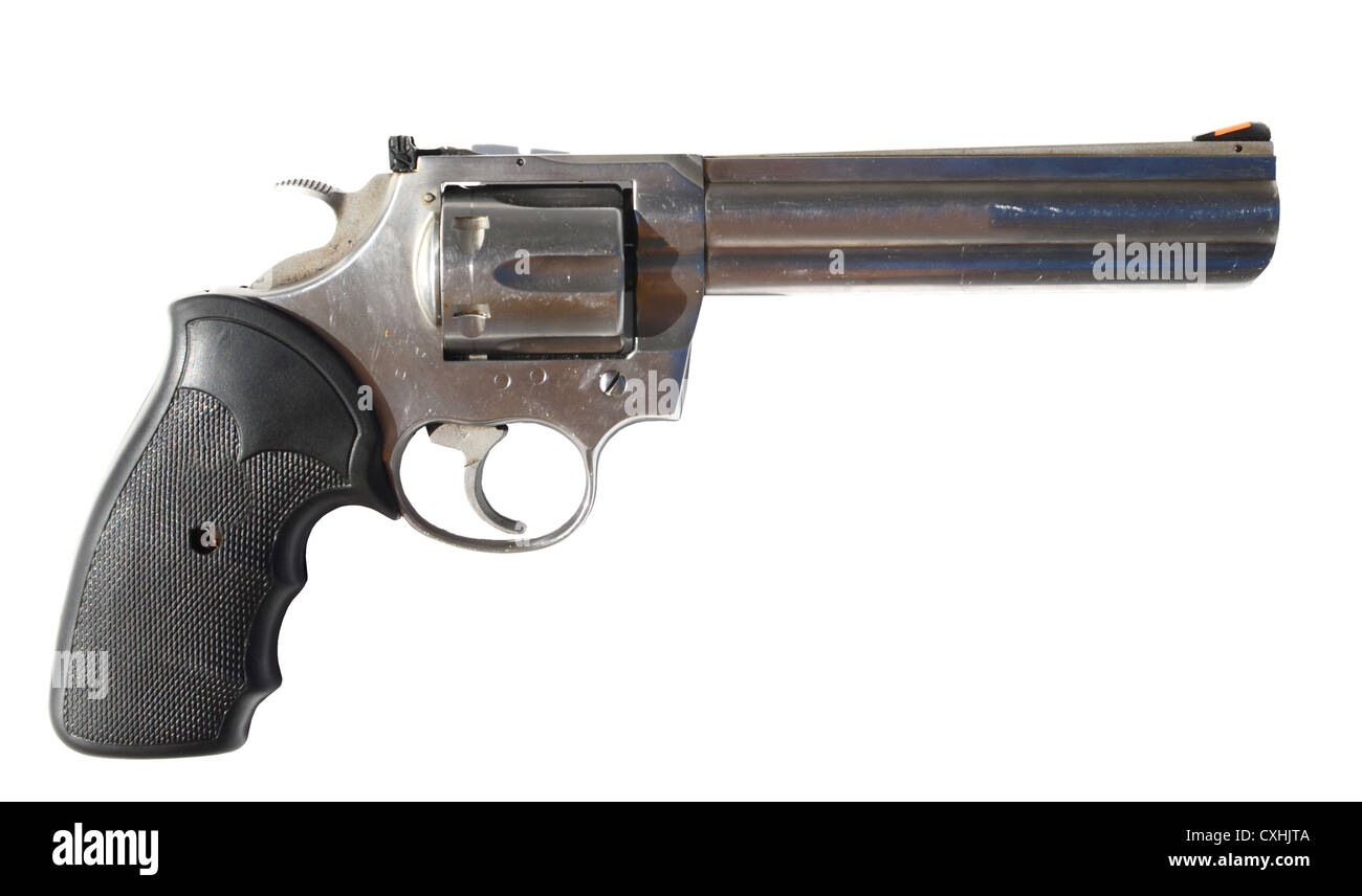 Big gun isolated on white Stock Photo - Alamy