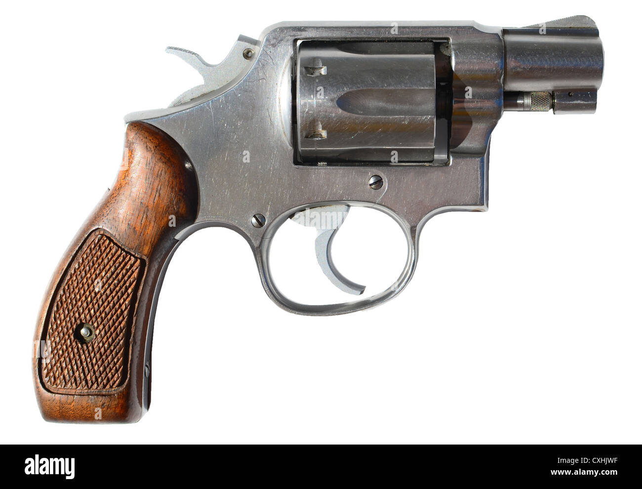 Small gun isolated on white Stock Photo - Alamy