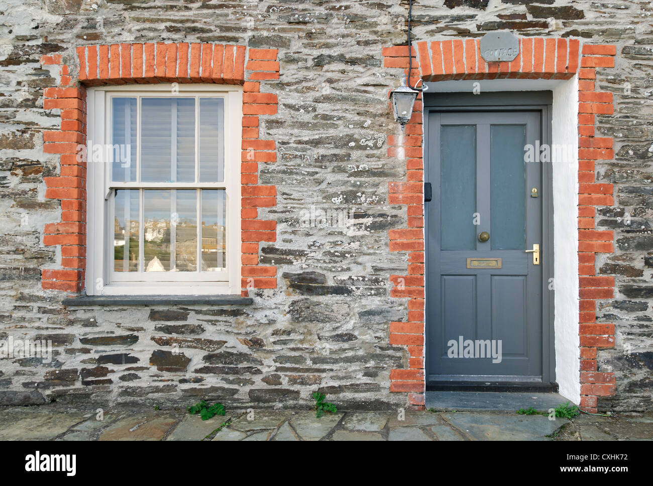 especially the house of Doc Martin in Port Isaac in Cornwall Stock ...