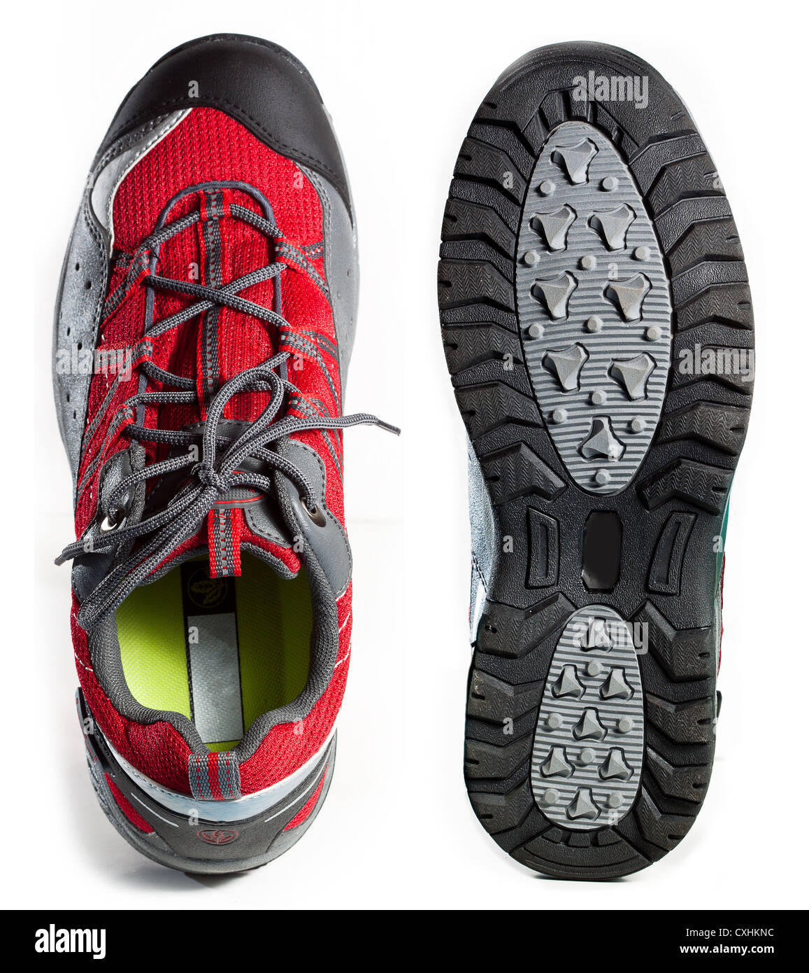 Tough hiking shoes and sole Stock Photo - Alamy