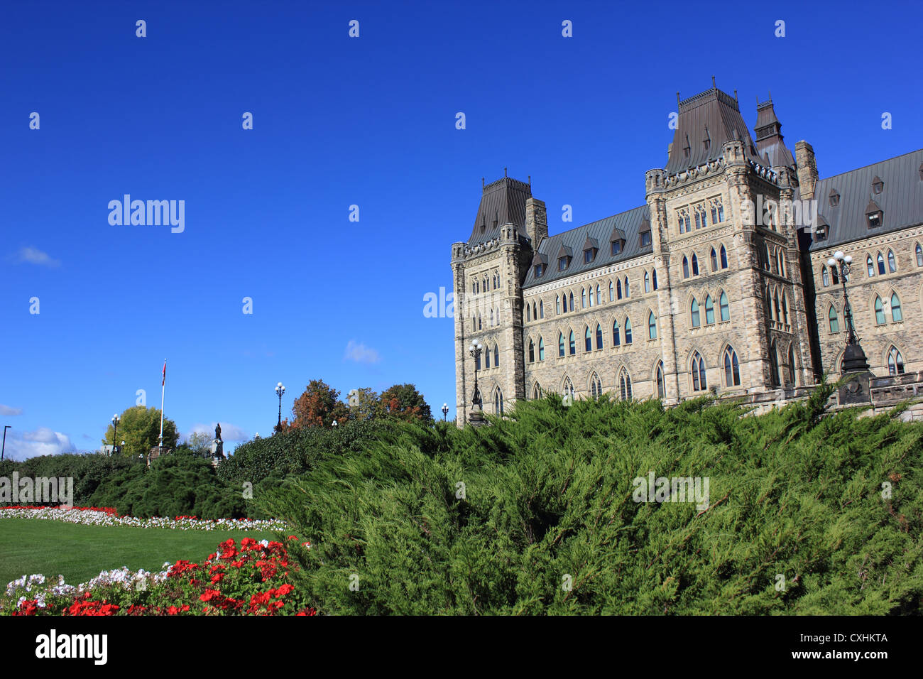 The Central Block of the Parliament Buildings on Parliament Hill ...
