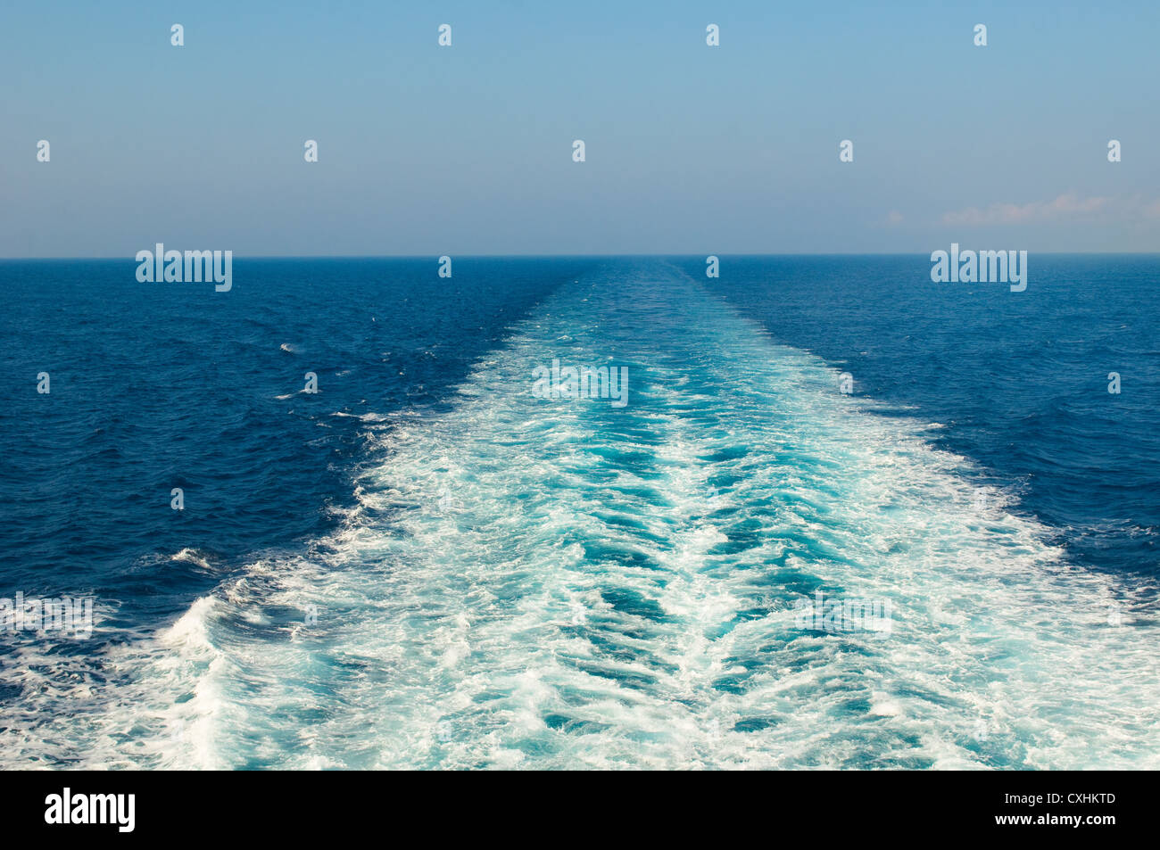 boat wake in the sea Stock Photo - Alamy