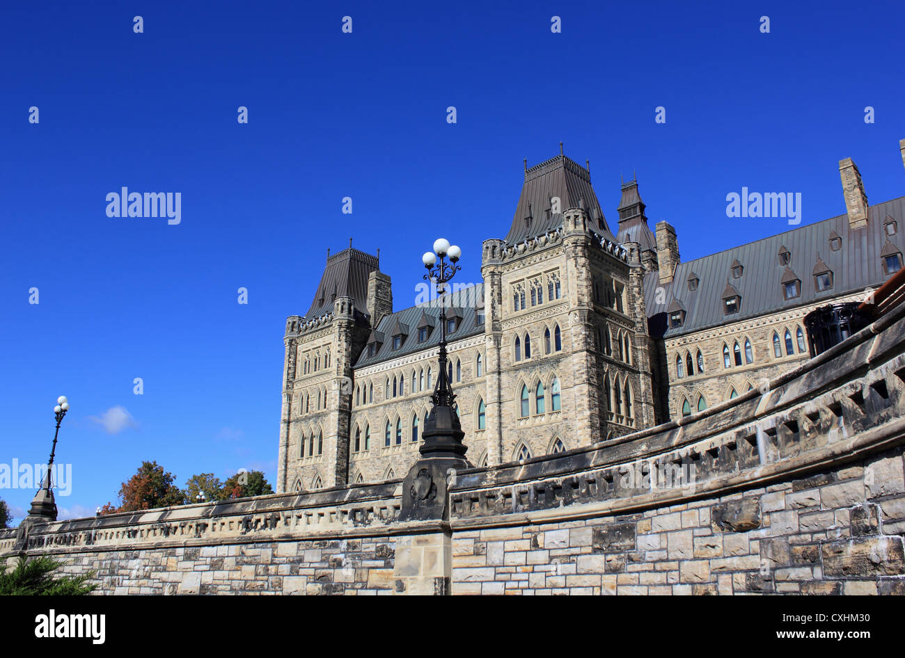 The Central Block of the Parliament Buildings on Parliament Hill ...