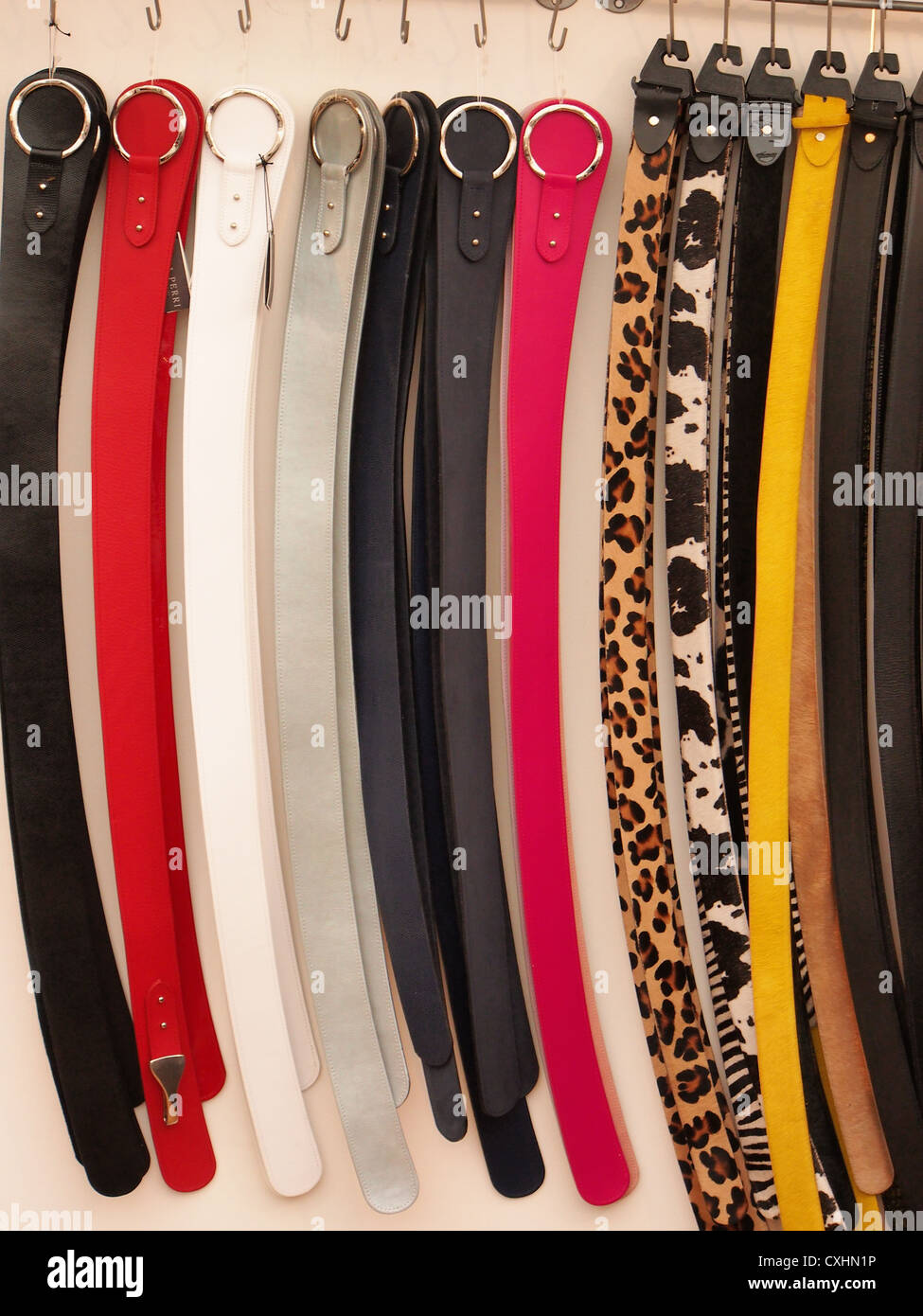 a display of belts Stock Photo - Alamy