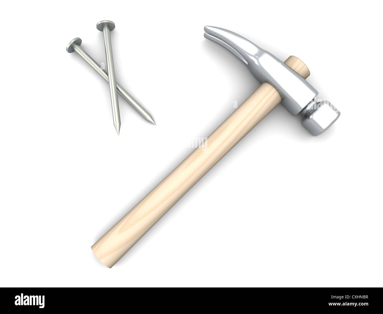 Hammer and nails Stock Photo - Alamy