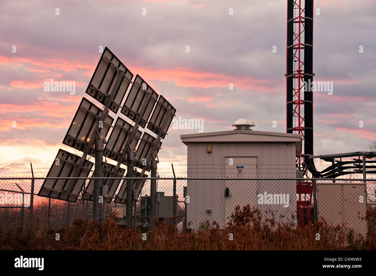 Telecommunication Tower Solar High Resolution Stock Photography and ...