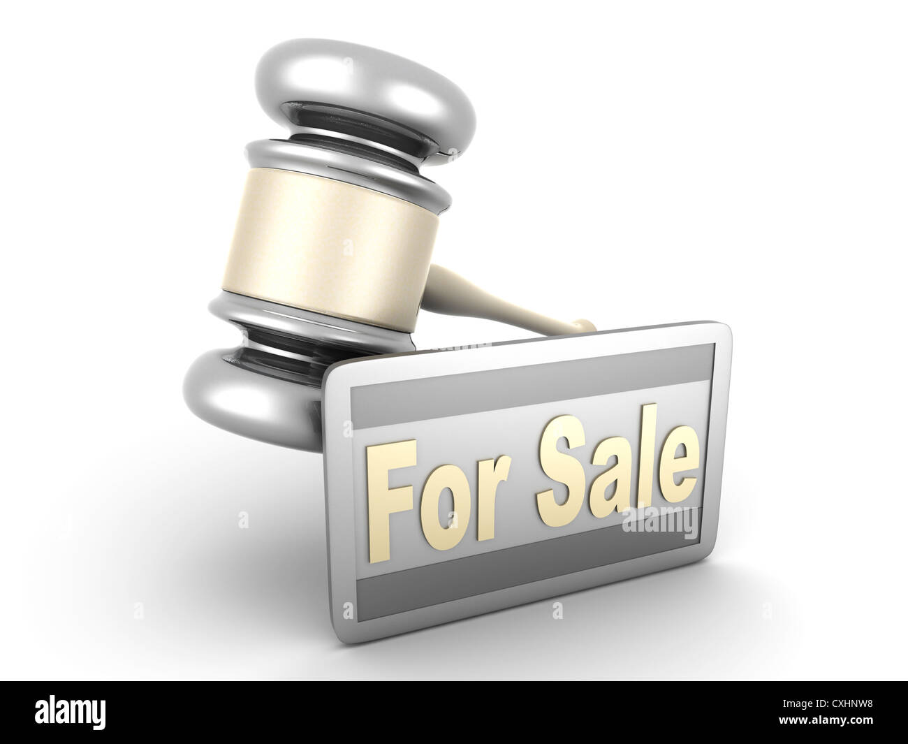 Auction sale symbol Stock Photo - Alamy