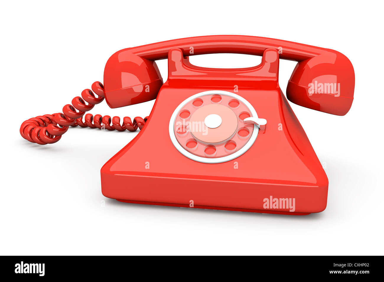 A red, classic Telephone Stock Photo - Alamy