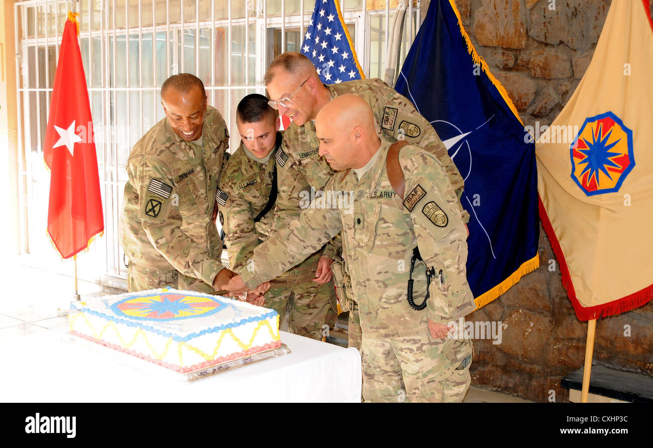Command Sgt. Maj. Terry E. Parham, Spc. Ariel Gallarzo, Brig. Gen ...