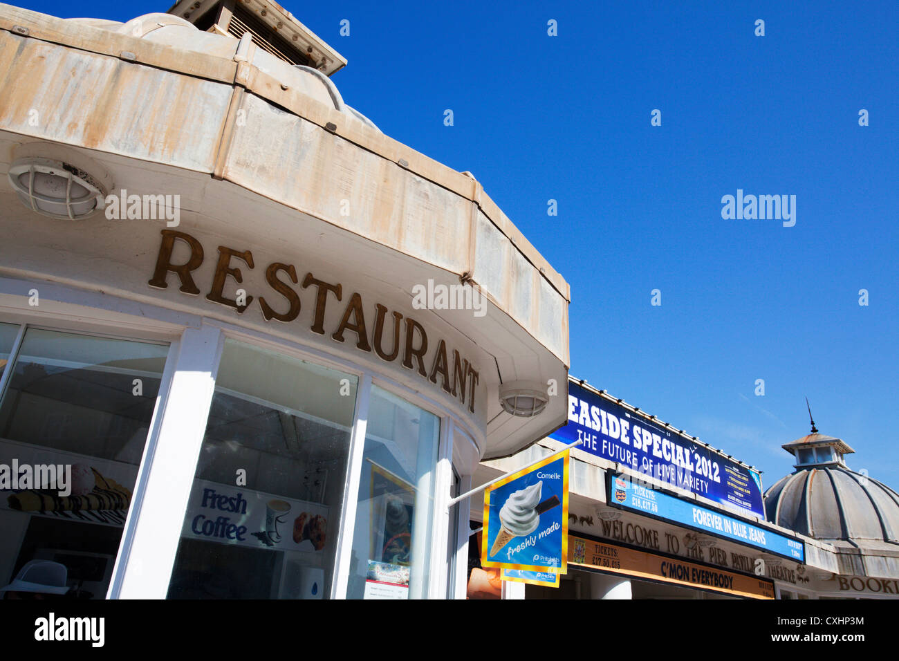 Cromer Pier Restaurant Cromer Norfolk England Stock Photo - Alamy