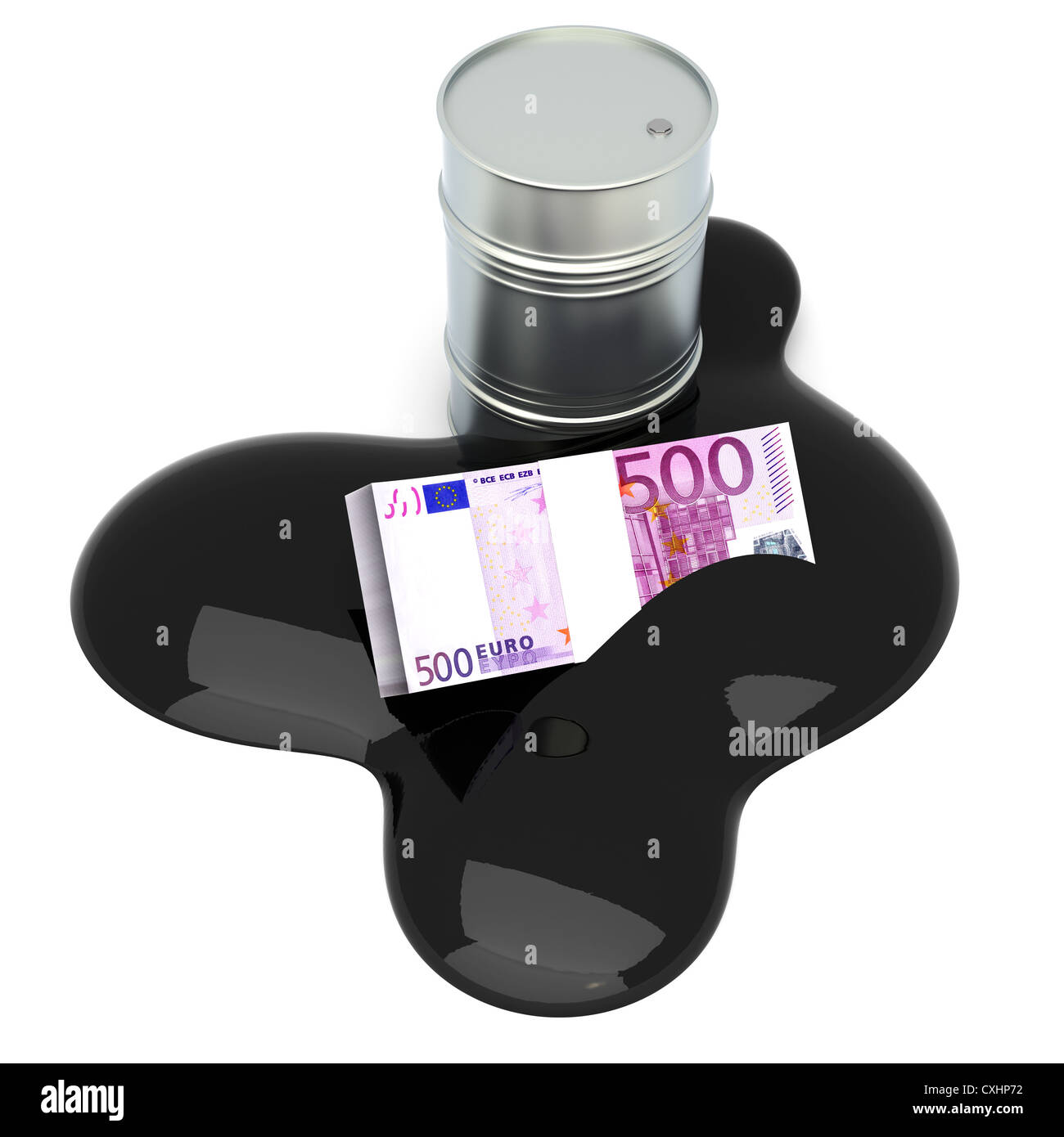 Euros and oil Stock Photo - Alamy