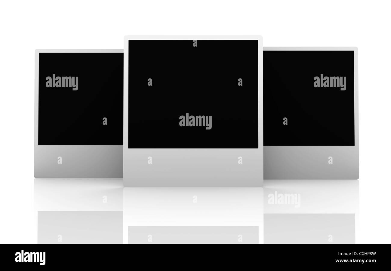 Classic picture frames of instant image cameras Stock Photo - Alamy