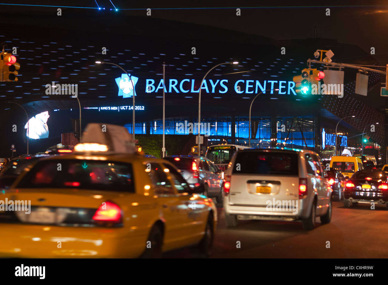 Crowds arrive on opening night for the Barclays Center in Brooklyn in ...