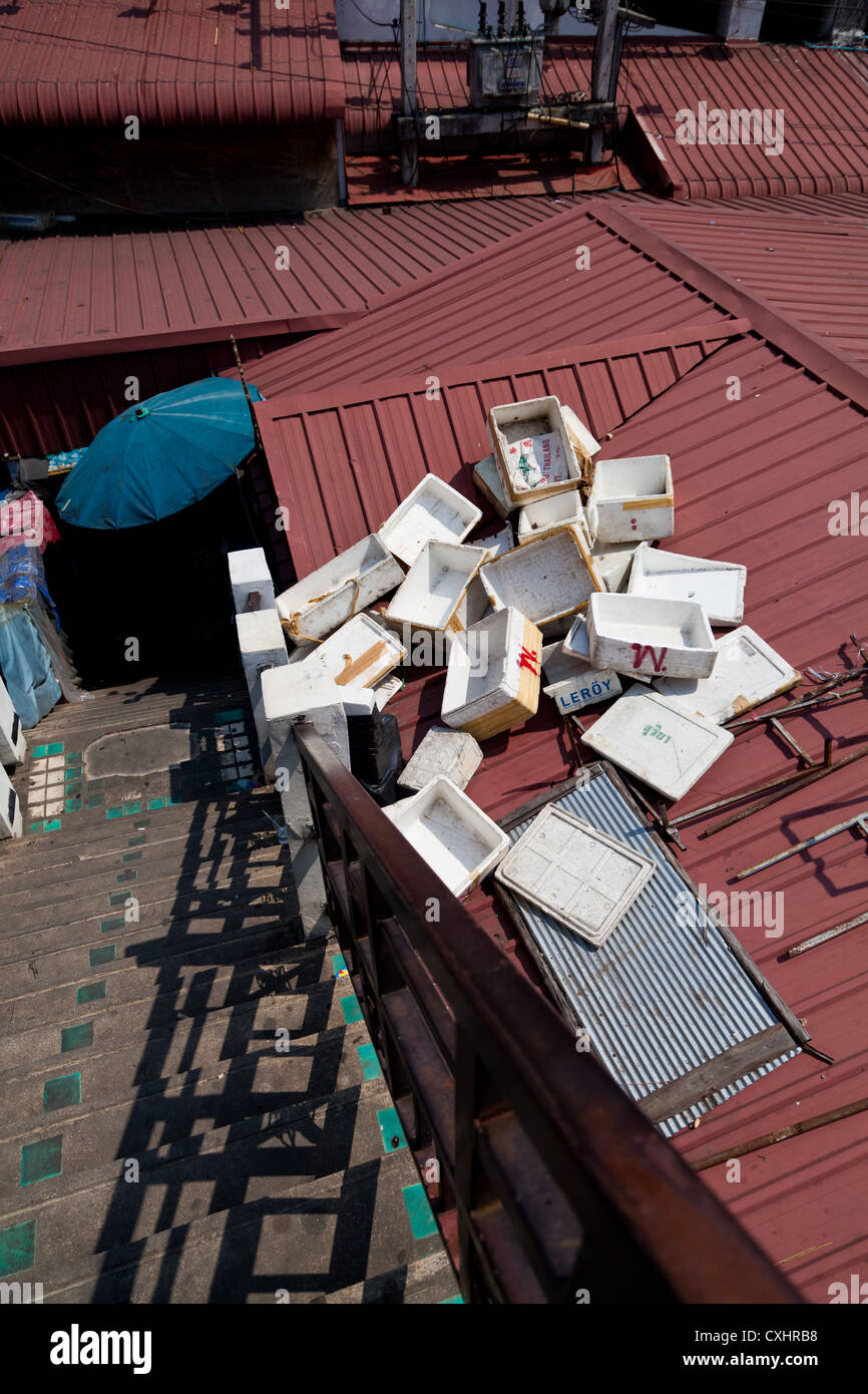 Styrofoam Packaging on a Roof in Chiang Mai Stock Photo - Alamy